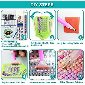 Diamond Art Painting Kits for Adults, Daisy DIY Diamond Dots Paintings Full Drill Paint with Diamonds , Round Diamonds Crystal Rhinestone Gem Art Painting Picture Kit for Beginners Home Wall Decor