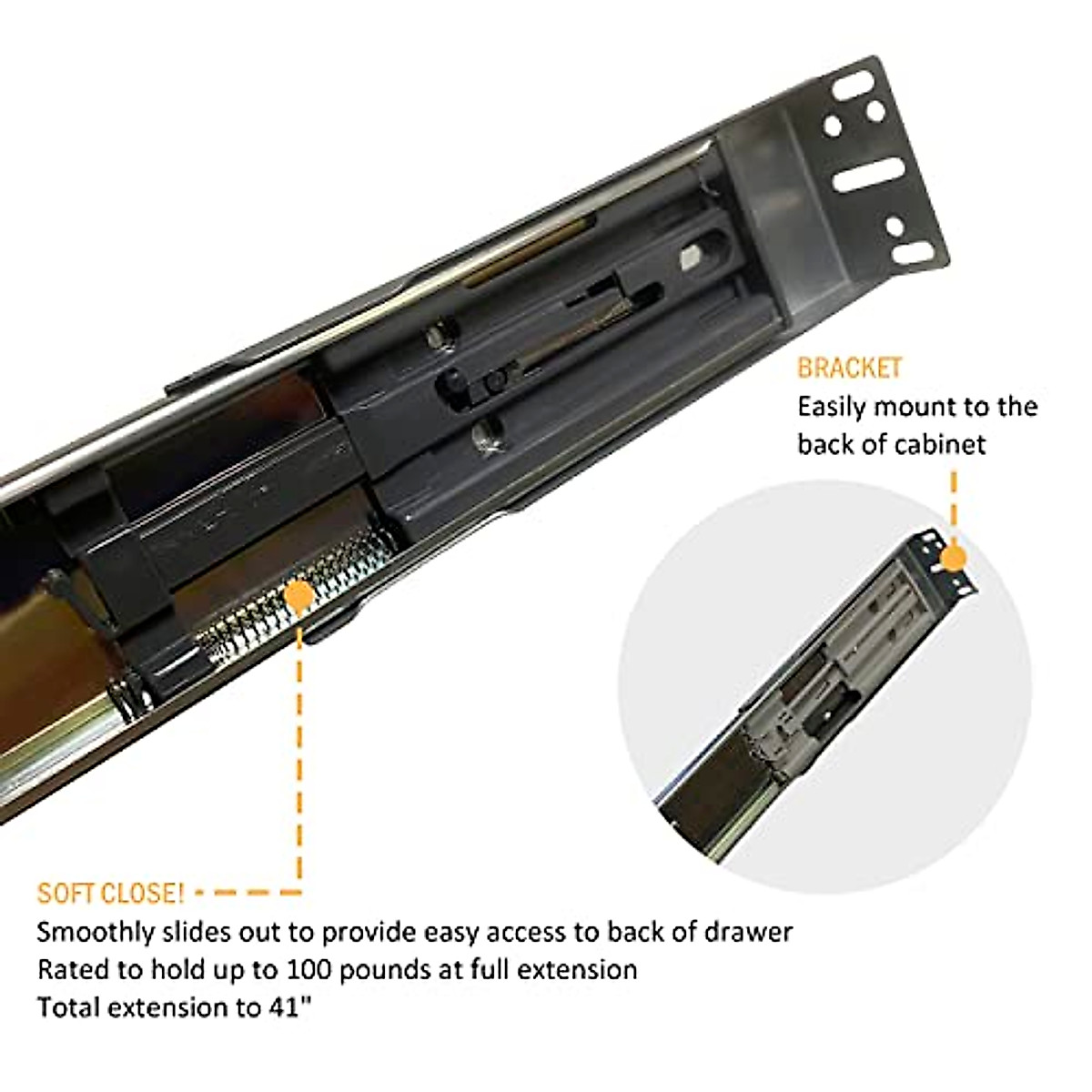 COUVER 27 inch DIY Non-Assembled Birch Wood, Cabinet Pull-Out Shelf, Slide Out Drawer Box, Pull-Out Tray, Slide-Out Organizer, Soft-Close Slide Rail