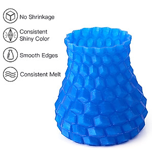 INLAND Micro Center Transparent Glass Blue PLA 3D Printer Filament 1.75mm, Blue Glass, Dimensional Accuracy +/- 0.03 mm, 1 kg Cardboard Spool (2.2 lbs), FDM/FFF Printers