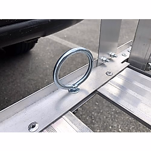 MaxxHaul 80779 50" x 29.5" Trailer Hitch Mount Aluminum Cargo Carrier With High Side Rails With 47" Ramp For RV's, Trucks, SUV's, Vans, Cars - 500 lb. Capacity