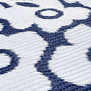 Reversible Plastic Straw, Water Resistant Outdoor Rug 6x9 for Patio, Deck, Porch, Camping, RV | Fade Resistant Outside Area Rugs for Patios | Size 5'11'' x 8'10''