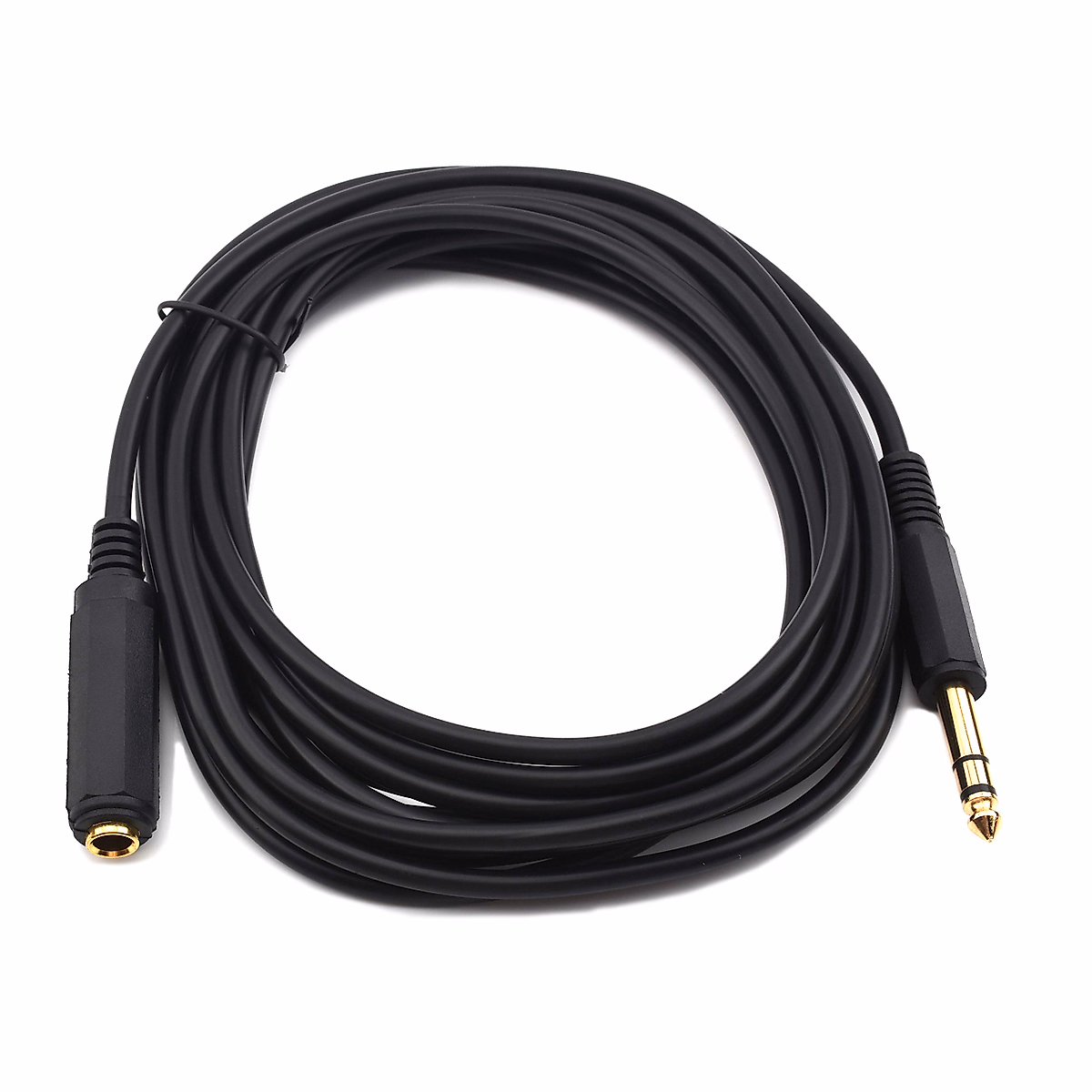 Devinal 1/4 Extension Cord, 1/4" Male to 1/4" Female Cable, 6.35mm Quarter inch Gold Plated Audio Cable Stereo Cord, 15 Feet 4.5Meters