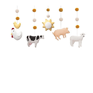 Sorrel + Fern Baby Crib Mobile - Nursery Decoration and Baby Shower Gift for Boys & Girls, Farm Animals