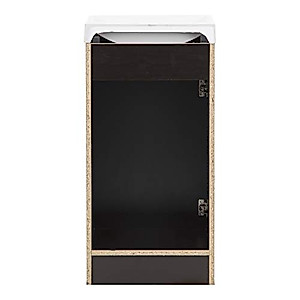 Spring Mill Cabinets Merton Bathroom Vanity with Sink, 17" W x 12.75" D x 34.63" H, Ebony Oak