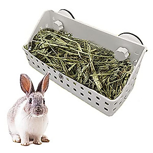 Rabbit Hay Feeder Large Hay Manger Holder for Bunny Guinea Pig Chinchilla (12.5 X 4.5 X 5.3 inch)