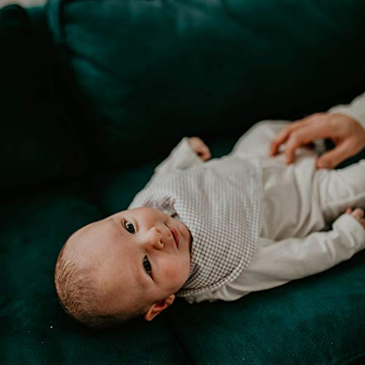 Parker Baby Bandana Drool Bibs - 4 Pack Gray Baby Bibs for Boys, Girls, Unisex - "Shadow Set"