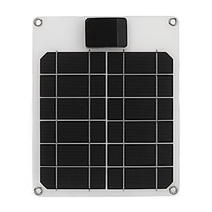 Solar Panel, Monocrystalline Solar Power Generator Panel High Efficiency Weather Resistant for RV (White)