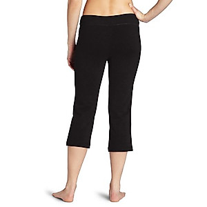 Danskin Women's Essential Sleek Fit Crop Pant, Black, Medium