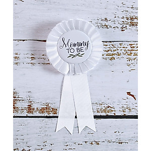 HAPPYLAND Baby Shower Decorations Tinplate Badge Mommy to Be and Daddy to Be Baby Shower Gender Reveal