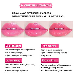 Petansy 6 Pack Crystal Jelly Flower Lipstick Set, Nutritious Temperature Change Lip Balm Long Lasting Moisturizer Lip Gloss Magic Color Change Lip Stick Set