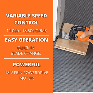 Fein Cordless MultiMaster AMM 500 Plus Top 4 Ah AS for Interior Construction and Renovation - Starlock Plus Mount, QuickIn System, Constant Speed, Metal Drive Head - 71293861090