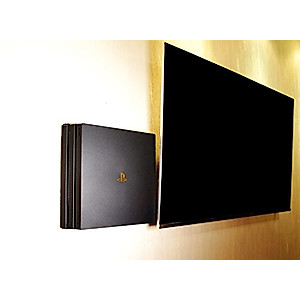 ViMount Wall Mount Metal Holder Compatible with Playstation 4 PS4 PRO Version in White Color