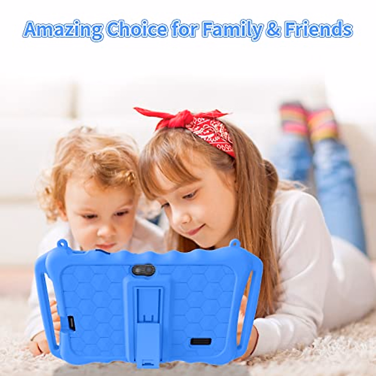 7inch Tablet for Kids Android 11 Tablets 3GB 32GB Parental Control Children Learning Toddler Tablet Shockproof Kickstand Case, GMS Certified, Google Tableta Kids YouTube (Blue)