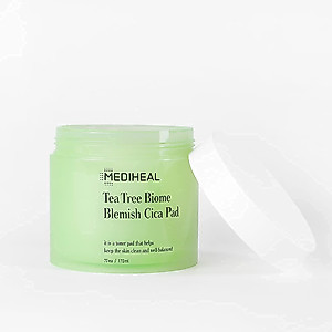 MEDIHEAL Tea Tree Biome Blemish Cica Pad (70 Pads) Korean Manyo Skincare for Sensitive Skin
