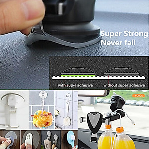 Suction Cup Double Sided Adhesive Pad 8PACK Mount Disk Hook Dashboard Sticky Pads for GPS Phone Car Dash Windshield Shower Replacement Mounting Heavy Duty Clear Glue 6CM and 8CM for Xiaoyi Camera