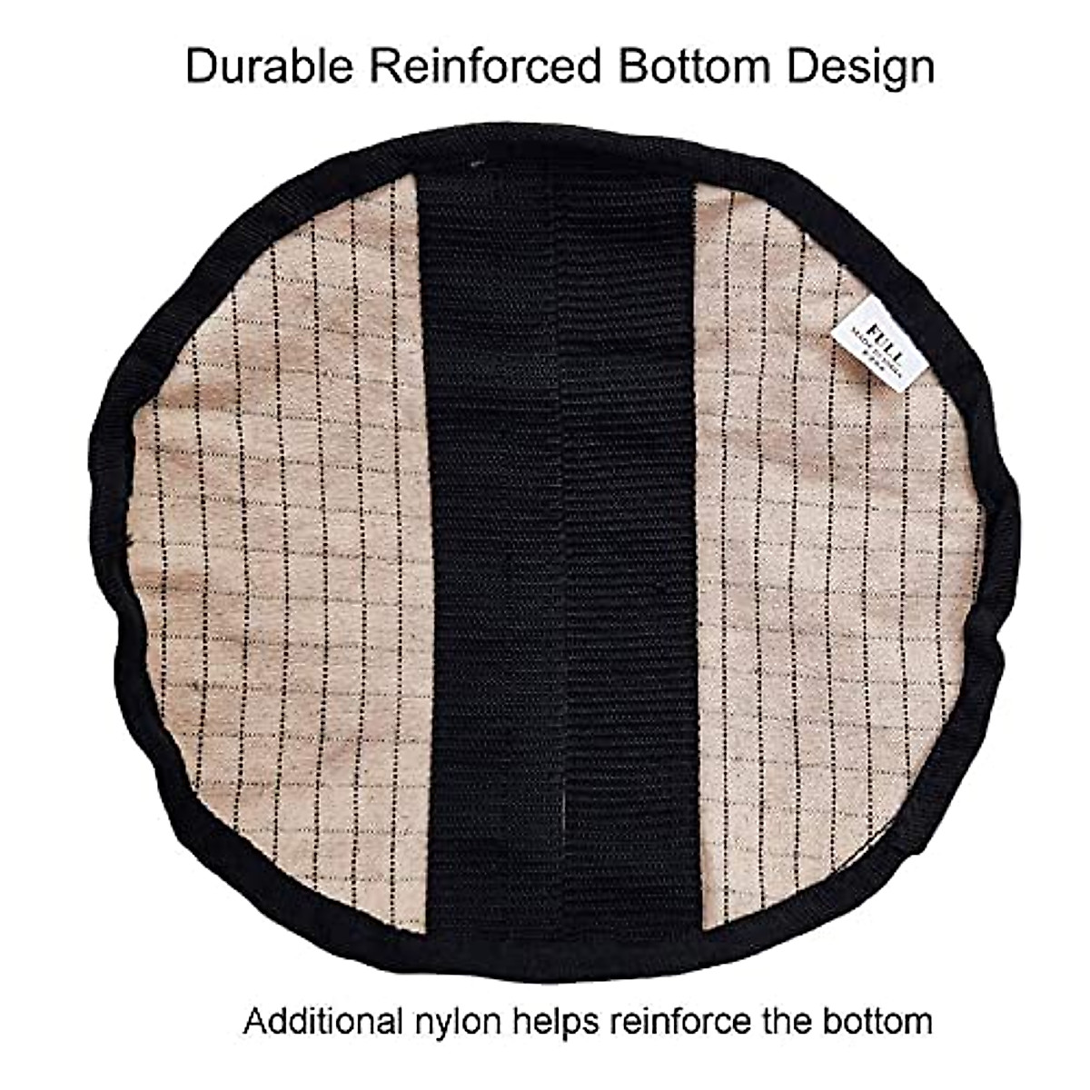 Derby Originals Ripstop 24 Oz Canvas Feed Bag with Padded Leather Crown Strap for Safety and No-Spill Flap Design