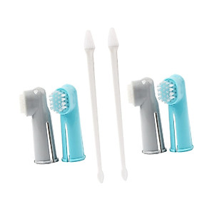 Housoutil 12 Sets Cat Finger Brush Toothbrushes Puppy Finger Brush Pet Tartar Vampire Cape for Cat Tootbrush Toothbrush for Pet Dog Brush Toothbrush for Dog Toothpaste Clean