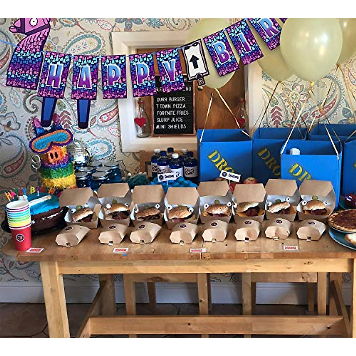 Happy Storm Gaming Party Banner Video Game Happy Birthday Party Supplies for Boys Video Game Party Banner Favors for Kids