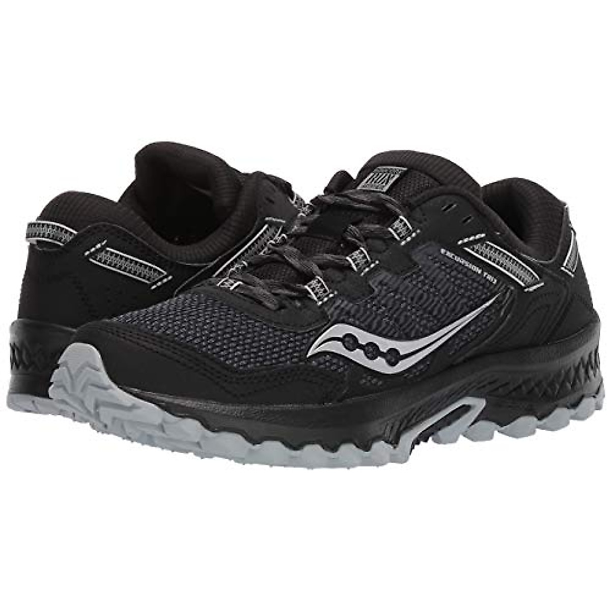 Saucony Men's VERSAFOAM Excursion TR13 Trail Running Shoe, BLACK, 10 M US