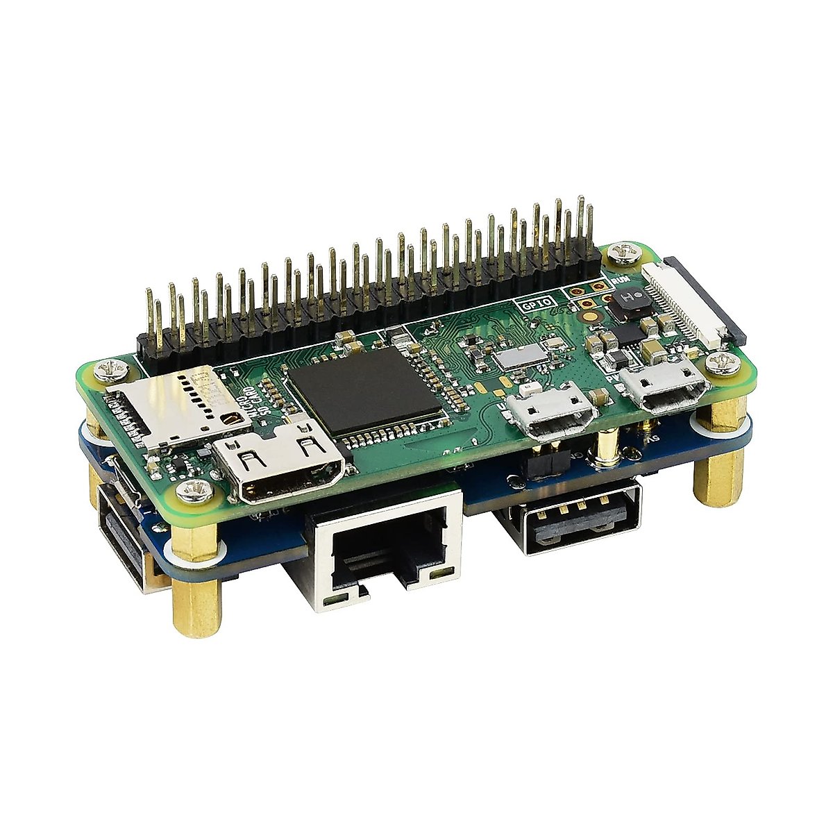 waveshare Ethernet/USB HUB HAT B Expansion Board for Raspberry Pi 4 B/3 B+/3 B/2 B/Zero/Zero 2 W/W/WH,PC,with 1 RJ45 10/100M Ethernet Port, 3 USB Ports Compatible with USB2.0/1.1