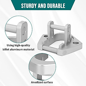 Motoparty RV Awning Bottom Bracket Foot for Dometic Sunchaser II RV Rounded Hardware Easy to Install Sturdy Billet Aluminum (Silver)
