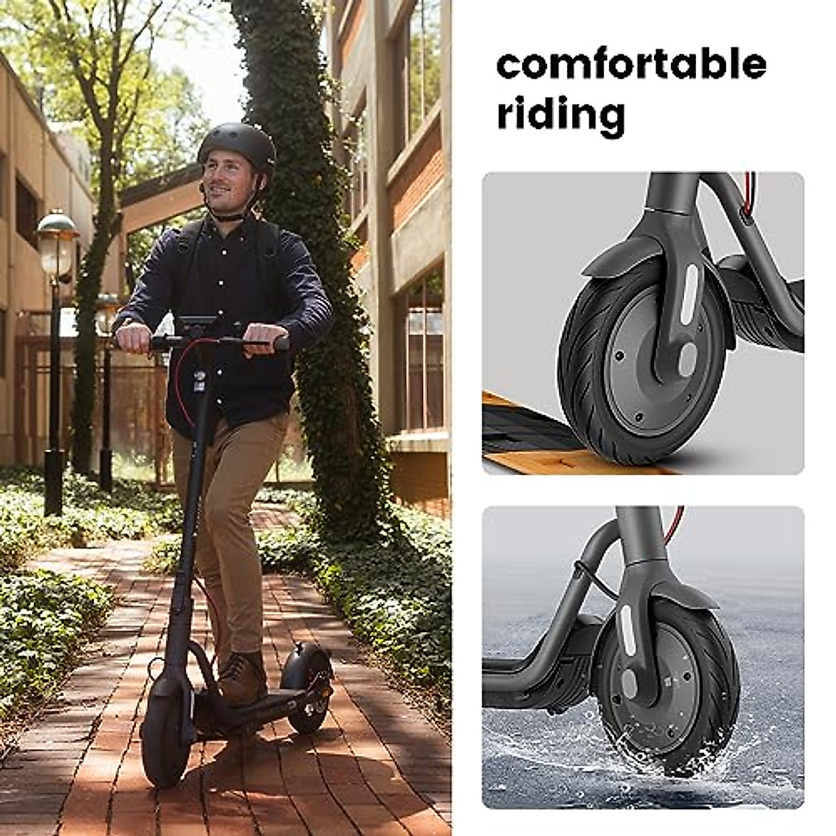 NAVEE Electric Scooter V40, 20 MPH Speed &25 Miles Range, 10" Pneumatic Tires, 700W Max Power, E-ABS and Rear Disk Brake, IP55 Waterproof, Foldable Electric Scooter for Adults, Teenager
