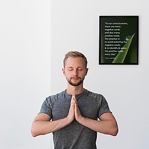 Identify And Water The Positive Seeds Every Da -Thich Nhat Hanh Positive Affirmation Wall Art, Spiritual Wall Decor Print For Home Decor, Office Decor, Apartment Decor, or Zen Room, Unframed - 8x10