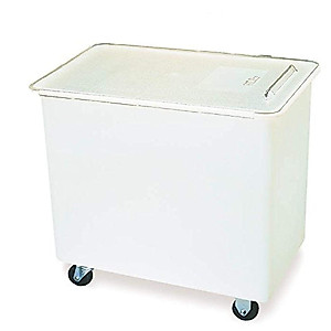 Carlisle FoodService Products BIN4402 Portable Ingredient / Food Storage Bin with Sliding Lid, 44 Gallon, White