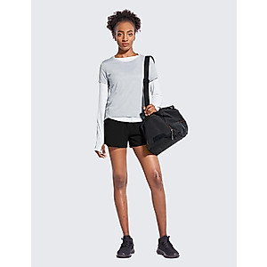 BALEAF Women's 3" Running Athletic Shorts Quick Dry Gym Workout Shorts with Pockets Black Size M