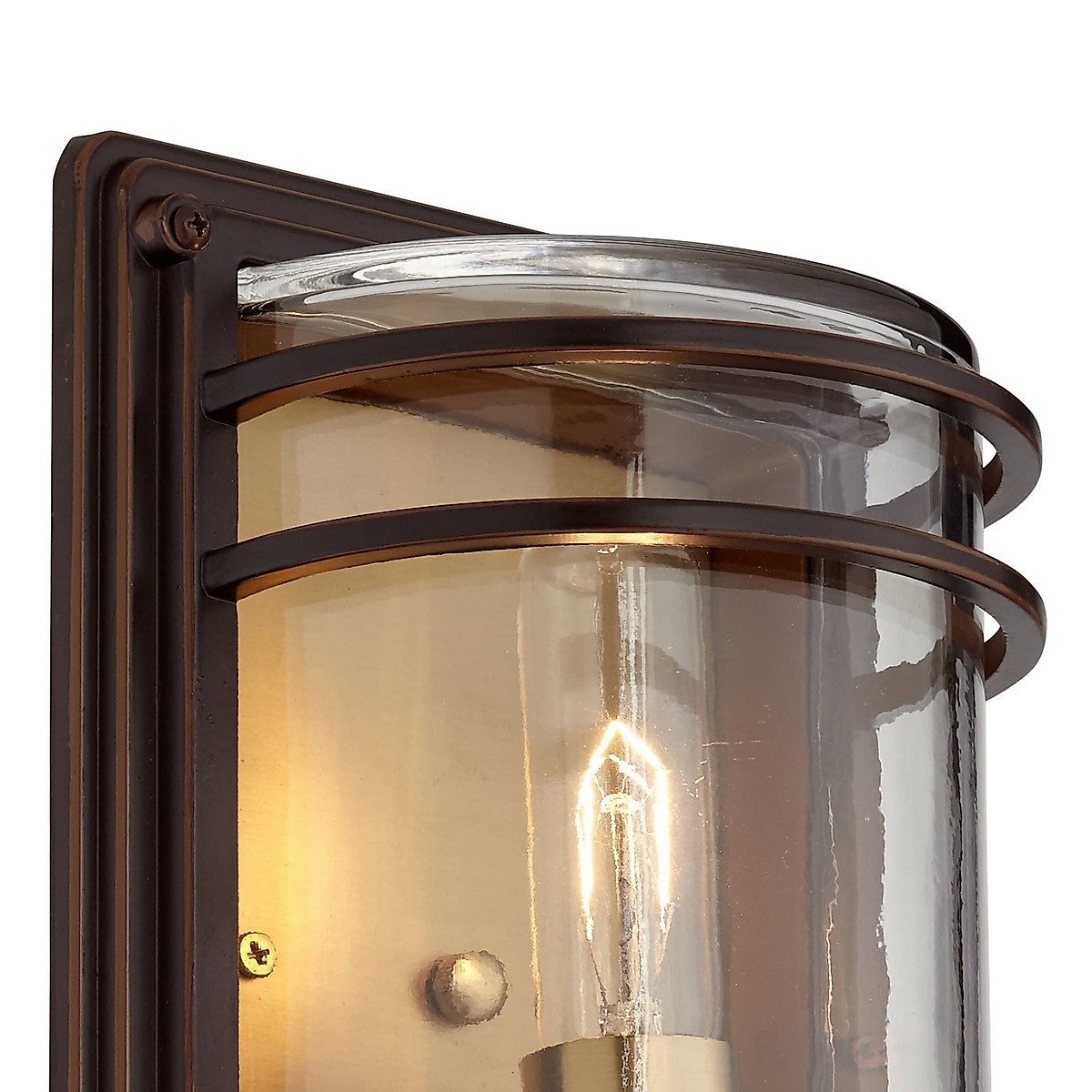 John Timberland Habitat Modern Outdoor Wall Light Fixtures Set of 2 Bronze 11" Clear Glass Shade for Exterior Barn Deck House Porch Yard Patio Outside Garage Front Door Garden Home Roof Lawn