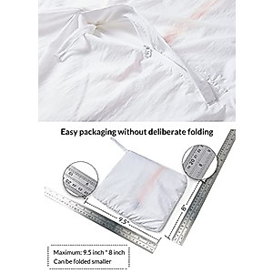 BALEAF Men's Cycling Windbreaker Jackets Lightweight Windproof Packable Pockets Reflective Water-resistant UPF40+ All Weather White L