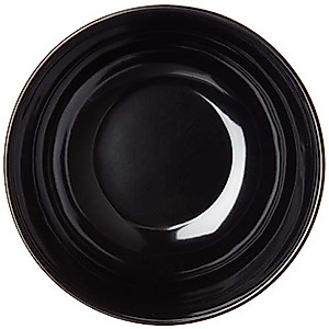 Amuse Home Bayview Essentials- Unbreakable Melamine Classic Bowls- Set of 6 (Black)