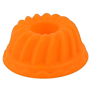 Hapivida Silicone Cupcake Molds, 12Pcs Mini Fluted Round Silicone Baking Mold Silicone Donut Pans, Non-stick Reusable Mini Pumpkin Silicone Cupcake Baking Cups