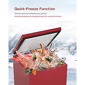 Northair Low temperature Chest Freezer - 3.5 Cu Ft with 2 Removable Baskets - Reach In Freezer Chest - 14℉ to -40℉