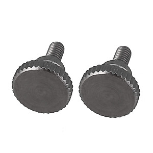 CNBTR M2.5x6mm Flat Knurled Head Fully Threaded Thumb Screws Bolt Fastener Pack of 4