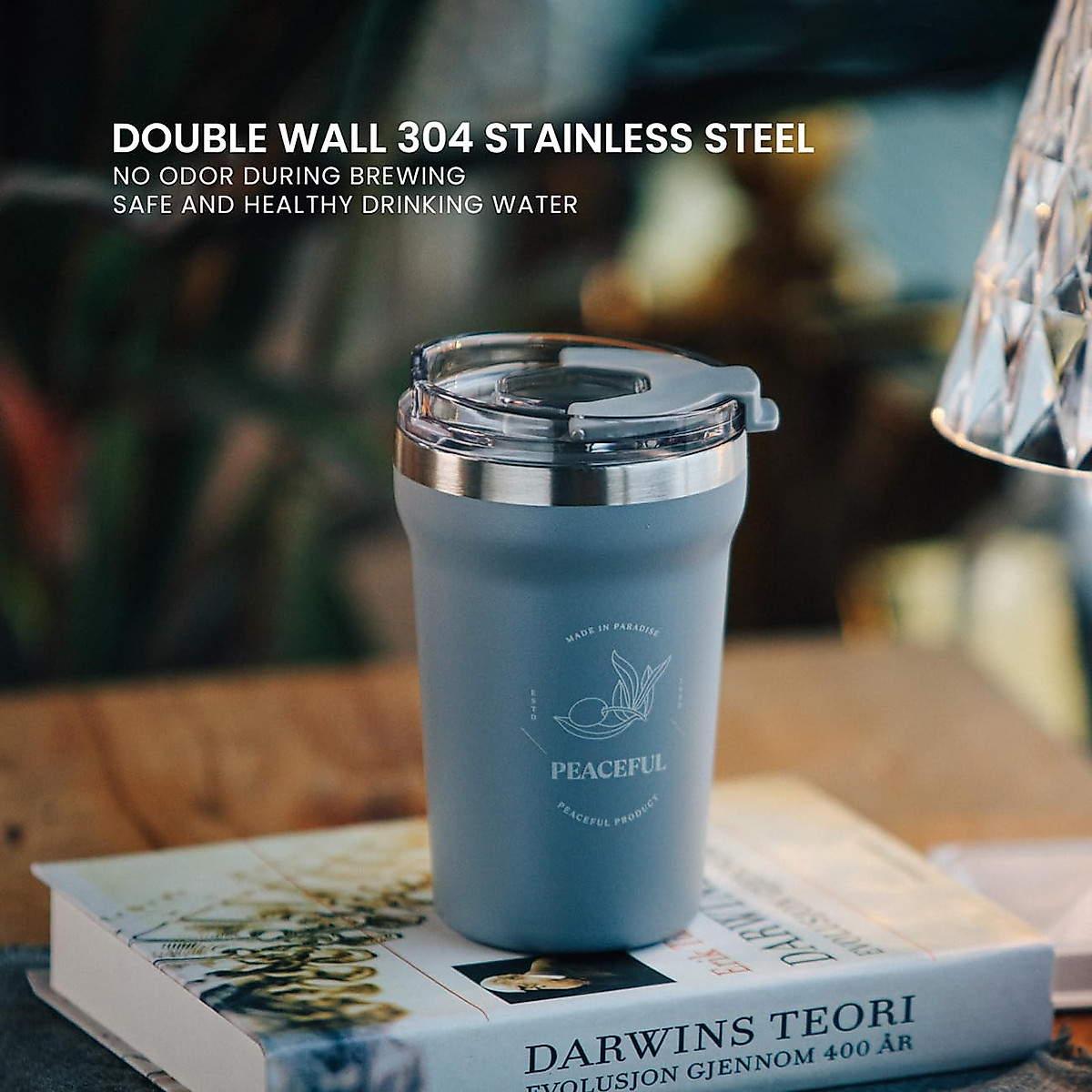TANANA 14 Oz Stainless Steel Vacuum Insulated Tumbler with Lids [Travel Mug], No Leaking, Double Wall Water Coffee Cup for Home, Office, Outdoor Works Great for Ice Drinks and Hot Beverage