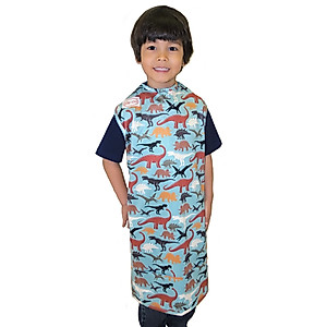 BIB-ON XL, Full-Coverage Bib and Apron Combination for Toddler, Kids Ages 3 and Up. (Sweet Girl Cupcake)