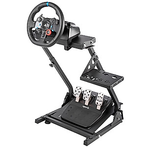 Minneer PRO Racing Wheel Stand Height Adjustable with Shifter Upgrade for Logitech G25,G27,G29,G920,G923,Thrustmaster TMX, T80, Gaming Steering Simulator Cockpit Wheel and Pedals Not Included