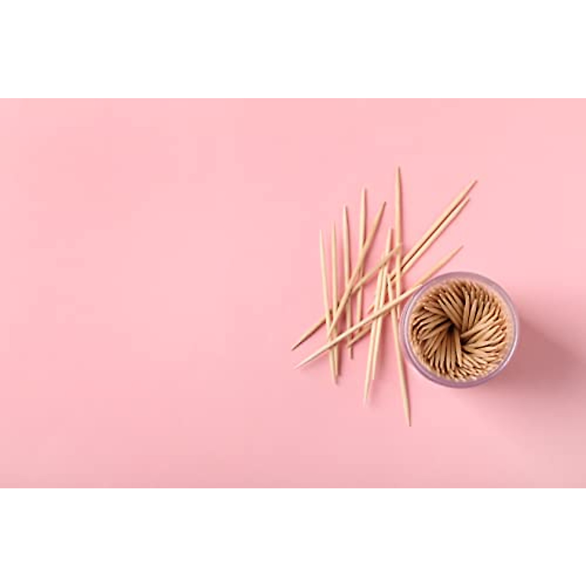 DecorRack 400 Toothpicks 100% Natural Bamboo picks with 2 Reusable Toothpick Holders, BBQ, Holding Small Appetizers, Cocktails, and Crafts, Teeth Cleaning