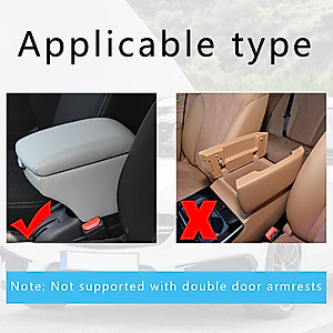 Zufoty Car Armrest Cover, Car Armrest Seat Box Cover, Car Center Console Cushion Pad, Waterproof Non Slip Interior Accessories, Shiny Armrest Storage Box Mat Universal for SUV Truck Van (Blue)