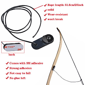 AMEYXGS Archery Clicker Recurve Bow Archery Trainer Equipment Archery Clicker Plate Self-Adhesive Mounted on Bow Limbs for Recurve Bow (BLACK 2)