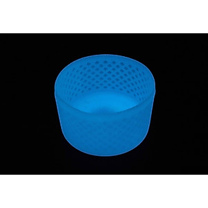 BottleArmor Protective Silicone Boot Sleeve for Yeti Water Bottles with DropShield Technology (Small (fits 12oz to 18oz), Ice (glows blue))