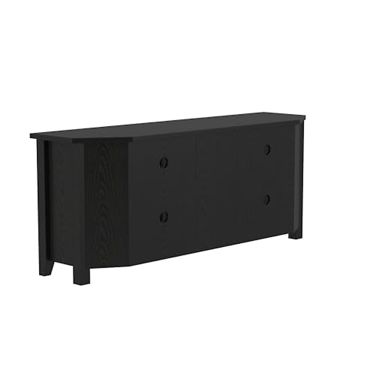 Walker Edison Maxwell Classic 2 Shelf Corner TV Stand for TVs up to 65 Inches, 58 Inch, Black