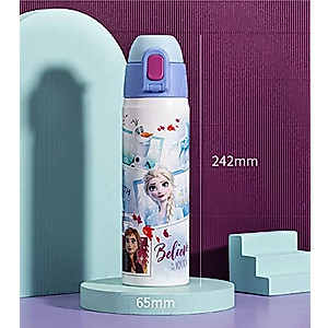 Everyday Delights Disney Frozen Elsa Anna Olaf Stainless Steel Insulated Water Bottle 500ml White