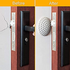 Door Stopper Wall(6 Pack,Grey),Wall Protector from Door Knobs Rubber,2 inch Door Stopper Wall Protector,Self-Adhesive Wall Protector for Door,Chair,Fridge,Cupboards,Bathroom,Windows.