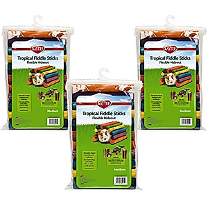 (3 Pack) Kaytee Tropical Fiddle Sticks Hideout, Size Medium