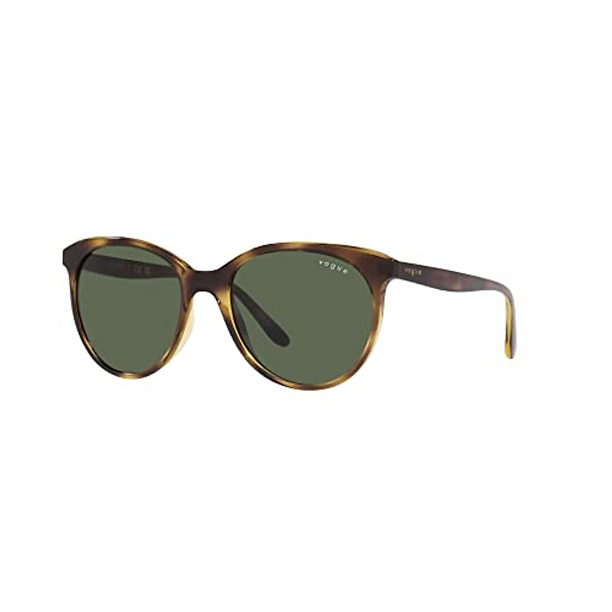 Vogue Eyewear Women's VO5453S Round Sunglasses, Dark Havana/Dark Green, 53 mm