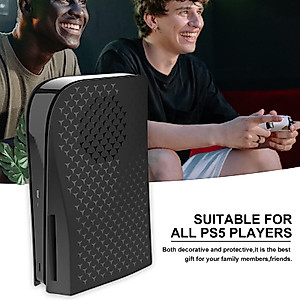 PS5 Console Face Plates,Playstation 5 Accessories with Fan Vents Faceplate，with Dust Filter for Cooling Vents,Shockproof ABS Shell Cover Case (Pattern Disc Edition)