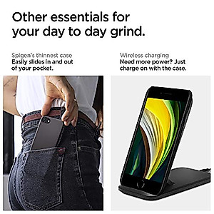 Spigen Thin Fit Designed for iPhone SE 2022 Case/iPhone SE 3 Case 2022 / iPhone SE 2020 Case/iPhone 8 Case/iPhone 7 Case - Black