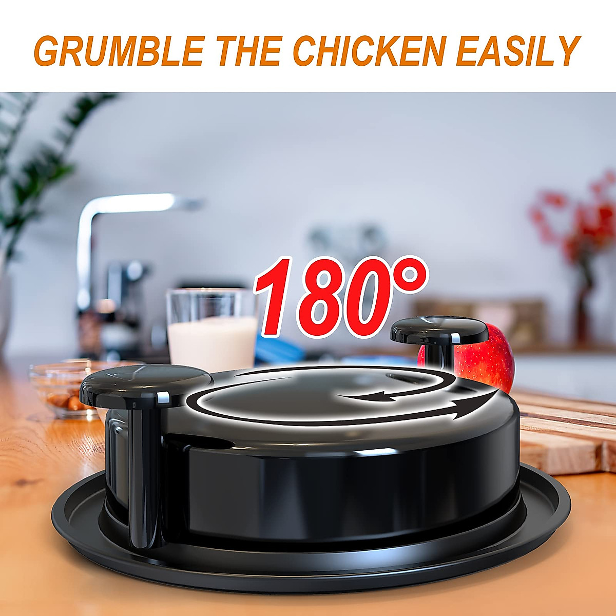 NeuerWall Chicken Shredder - Meat Shred Machine Kitchen Tool, Chicken Breast Shredder Tool Twist Meat Shredder Bowl Food Grinder for Pork, Beef and Chicken